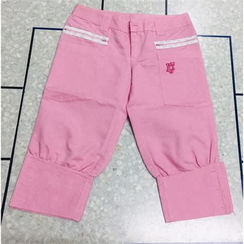 กางเกงขาสามส่วน Brand Hello Kitty แบรนด์แท้จาก Shop มือ 2 สีชมพูพาสเทล ไม่รับเปลี่ยนคืนสินค้า