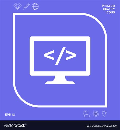 Coding Symbol Icon Graphic Elements For Your Vector Image