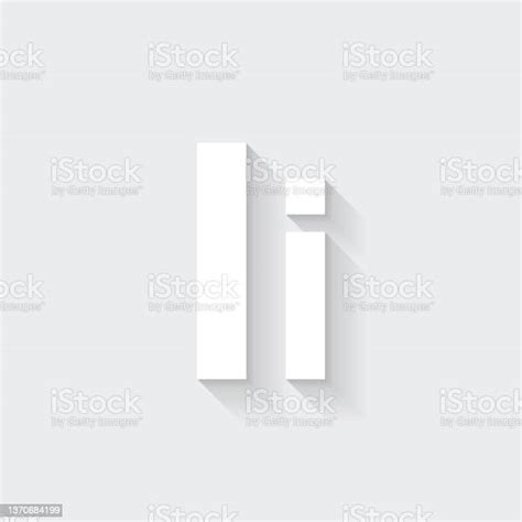 편지 I 대문자 및 소문자 빈 배경에 긴 그림자아이콘 플랫 디자인 알파벳 I에 대한 스톡 벡터 아트 및 기타 이미지 알파벳