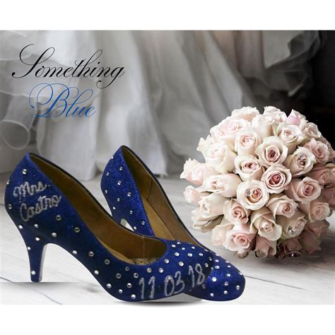 Glitter Heels Blue Glitter Heels Wedding Shoes Sparkle Heels