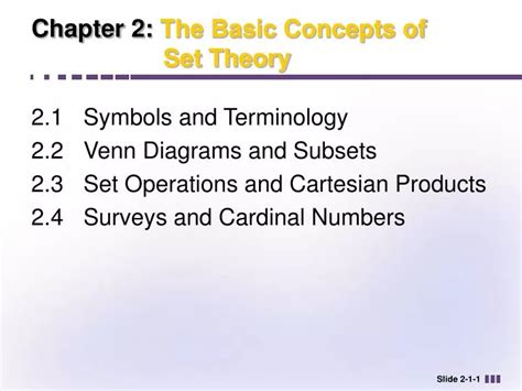 ppt chapter 2 the basic concepts of set theory powerpoint