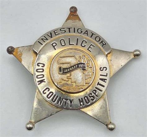 Obsolete Ch Hanson Chicago Cook County Hospitals Police Investigator