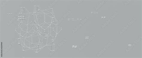Molecular And Atomic Lattices On Abstract Gray Background Geometric