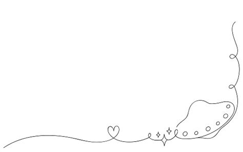 외계인 우주선 별 하트가 있는 모서리 요소 한 줄로 그려져 있습니다 스케치 연속 선 그리기 Ufo 아트 인증서 배너 카드 템플릿