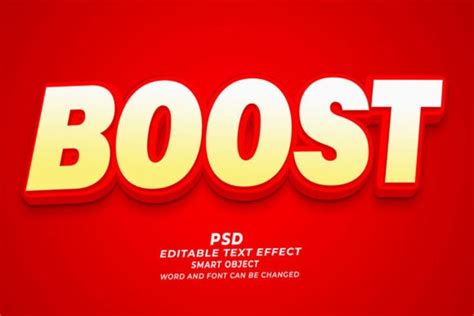 Boost Psd 3d Editable Text Effect Graphic By Truevector · Creative Fabrica