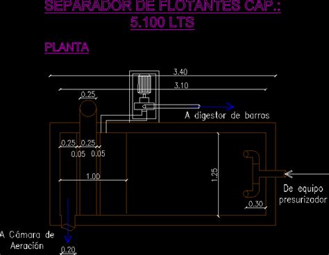 Wastewater Plant Floating Solids Separator Dwg Block For Autocad