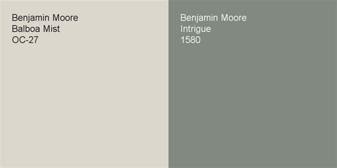 Benjamin Moore Balboa Mist Vs Benjamin Moore Intrigue Comparison