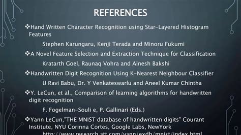 handwritten digit recognition using k nn classifier ppt