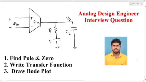 Analog Design Interview Find Poleszero And Transfer Function And Draw