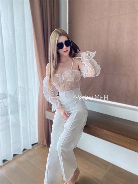 จั้มกางเกงขายาว แขนยาวดีเทลน่ารักมาก อก32 36 เอว24 29 Khunsri Fashions Thaipick