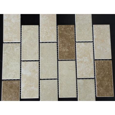 Mulia Tile Classique 2 X 4 Porcelain Subway Tile In Beige And Ivory