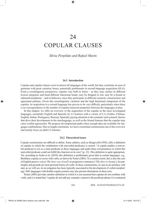 Pdf Copular Clauses