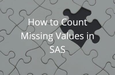 How To Replace Missing Values In SAS SAS Example Code