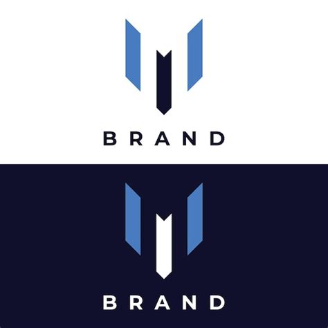 추상 초기 템플릿 로고 미니멀한 문자 M 요소identitybrand 회사 비즈니스를 위한 현대적이고 우아하고 고급스러운 기하학 디자인의 상징 프리미엄 벡터