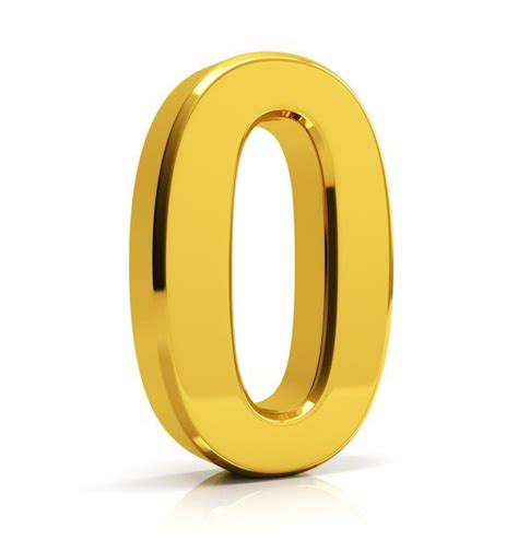 Premium Photo Gold Number 0 3 D