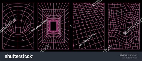 Geometry Wireframe Grid Backgrounds Neon Pink Stock Vector Royalty Free 2267945405 Shutterstock
