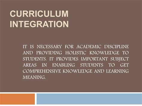 Curriculum Integration Pptx