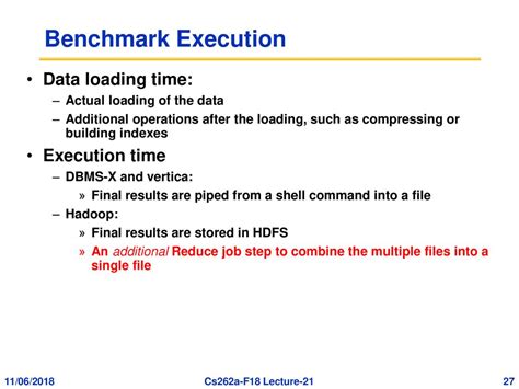 Eecs 262a Advanced Topics In Computer Systems Lecture 21 Comparison Of Parallel Db Cs Mr And