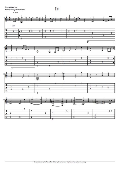 Guitar Tabs Guitar Tabs For If By Bread