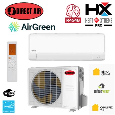 Direct Air Heat Xtreme Pro R 454b Wall Mounted Heat Pump 18000 Btu