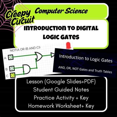 Digital Logic Circuit Bundle And Or Not Xor Nand Nor Inquiry Based Project