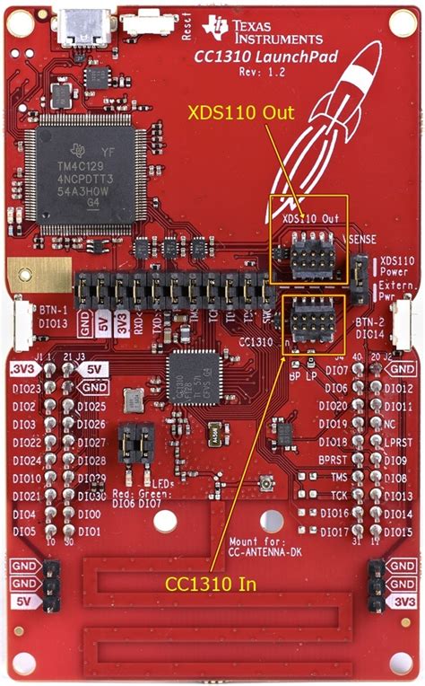 launchxl cc1310 pinout of xds110 out and cc1310 in sub 1 ghz forum