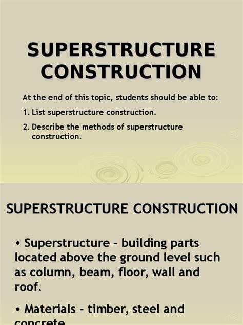 Superstructure Construction Pdf Framing Construction Column