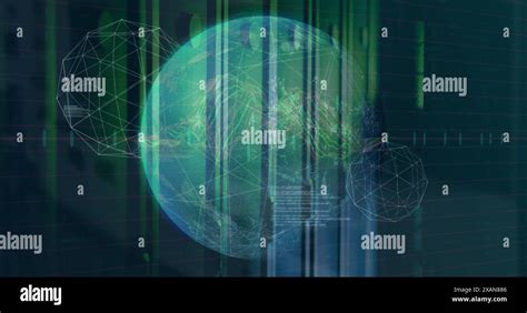 image of connected dots forming globes computer language graphs over