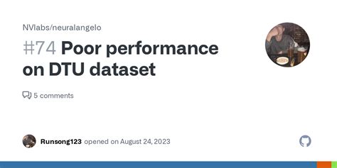 Poor Performance On Dtu Dataset · Issue 74 · Nvlabsneuralangelo · Github