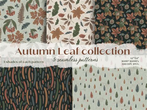 Autumn Leaf Pattern Digital Paper Graphic By Nosovetselena9 · Creative
