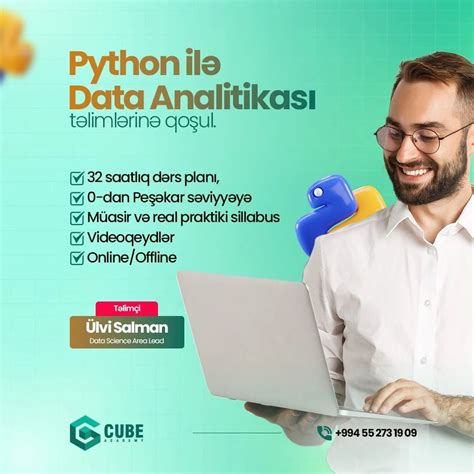 akademiyamızda python ilə data analitikası təlimimizin yenİ qruplarına
