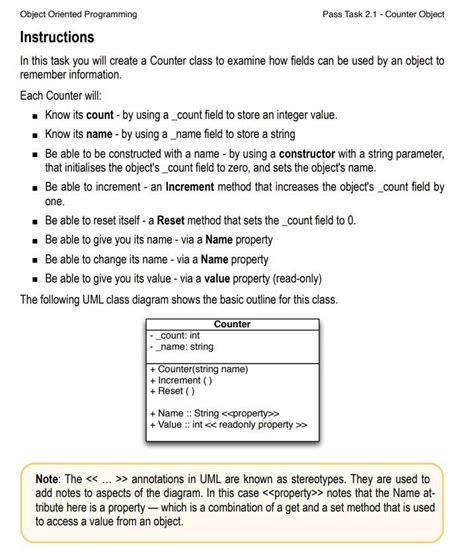 solved pass task 2 1 counter object object oriented