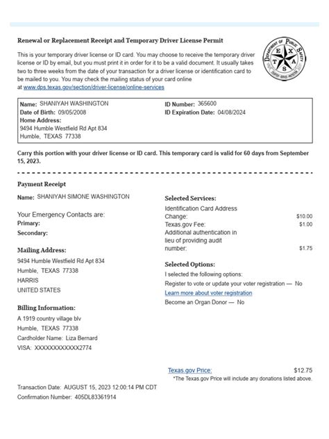 Dl Receipt Pdf Identity Document Drivers License