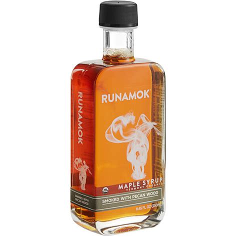Runamok Grade A Amber Maple Syrup Smoked With Pecan Wood 845 Fl Oz
