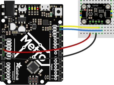arduino test adafruit sgp30 tvoc eco2 gas sensor adafruit learning
