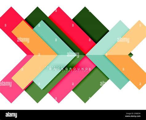 Multicolored Abstract Geometric Shapes Geometry Background For Web Banner Multicolored