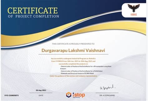 Durgavarapu Lakshmi Vaishnavi On Linkedin Internship1stopaiprojectcompletionfirstone