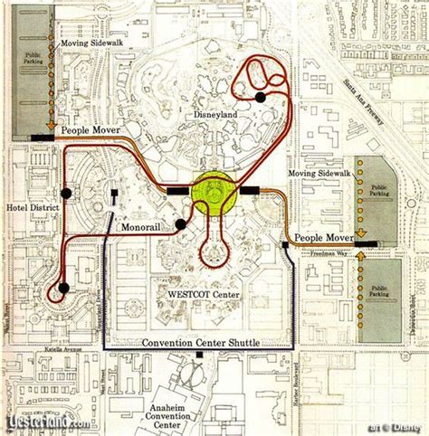 Disneyland Monorail Map
