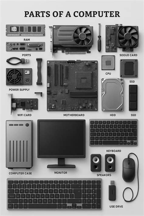 Computer Hardware Poster In 2025 Wifi Card Computer Case Computer Hardware