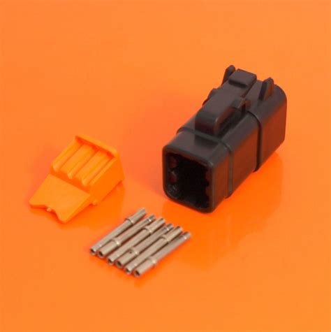 Deutsch Dtm Series 6 Way Plug Connector Kit Dtm06 6s E004 3 Way Components
