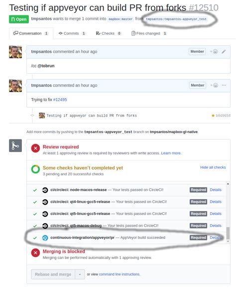 AppVeyor Not Running For PR From Fork Issue 12495 Mapbox Mapbox Gl