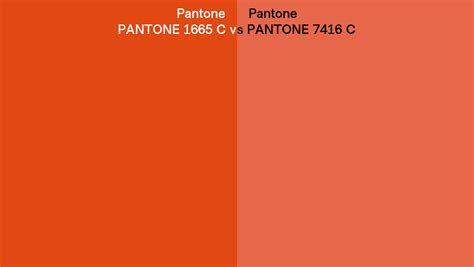 Pantone 1665 C Vs Pantone 7416 C Side By Side Comparison