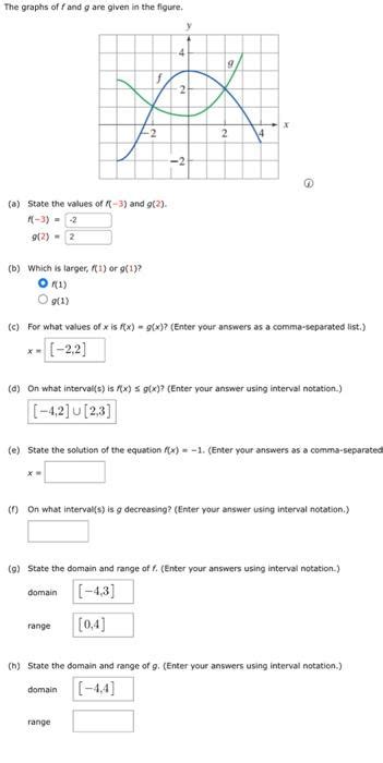 Solved The Graphs Of F And G Are Given In The Flgure A Chegg Com