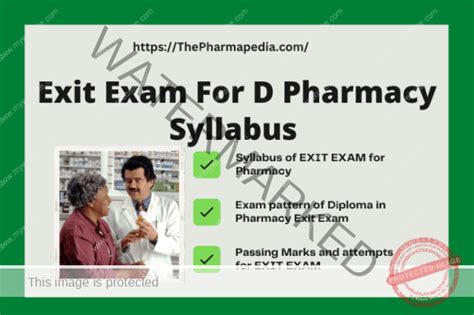 Exit Exam For D Pharmacy Syllabus Exam Pattern 2024 Preparation Guide The Pharmapedia