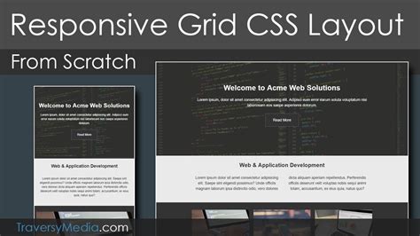 Grid CSS Responsive Website Layout Mobile First Design