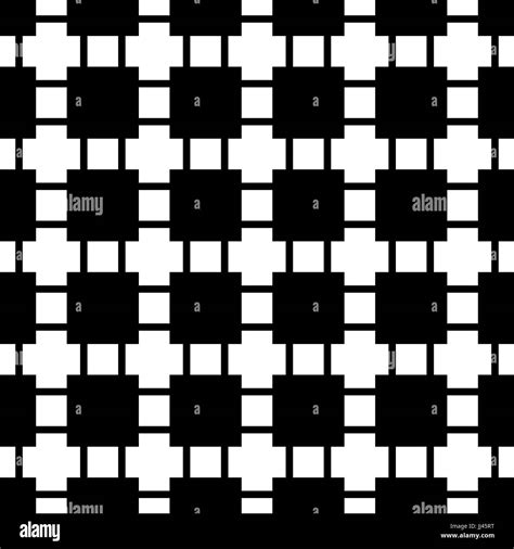 Monochrome Abstract Seamless Geometrical Square Grid Pattern Vector