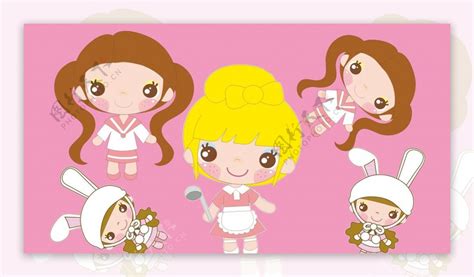 卡通女孩图片素材 编号17669682 图行天下