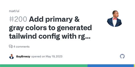 Add Primary And Gray Colors To Generated Tailwind Config With Rgb