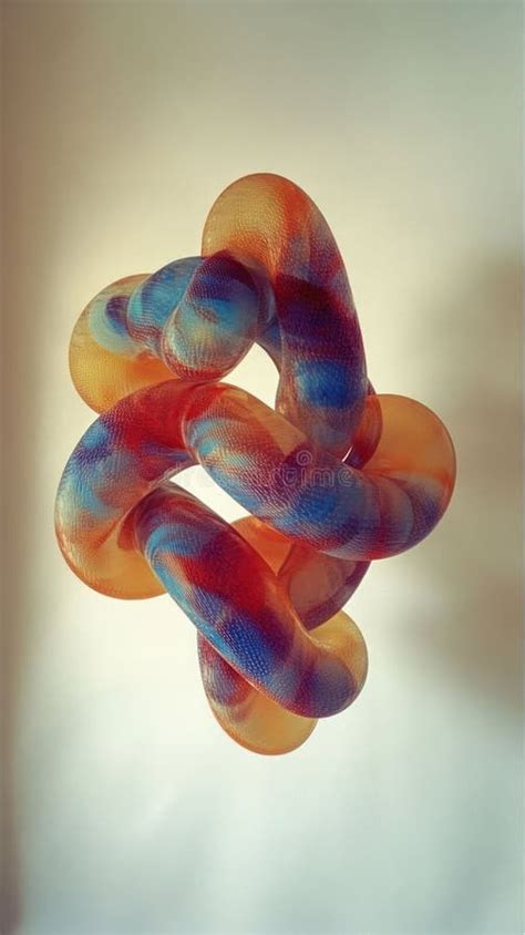 A Colorful Abstract Sculpture Resembling Intertwined Loops Showcasing