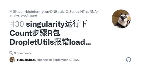 singularity运行下Count步骤R包DropletUtils报错load failed导致 Issue MGI tech bioinformatics DNBelab
